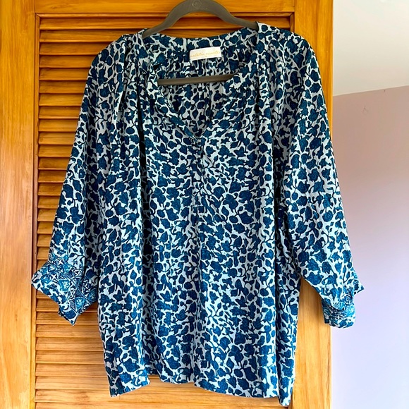 Natalie Martin | Tops | Natalie Martin Remy Silk Top In Ivy Ocean ...